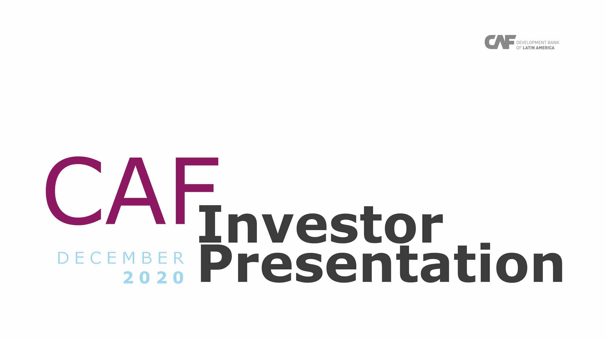 Investors | CAF